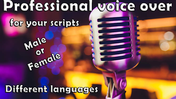 Record a perfect voice over for your scripts by Ayoubberrah472 | Fiverr