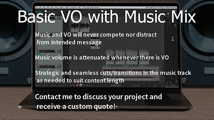 Mix music with your vo audio by Voiceusenglish | Fiverr