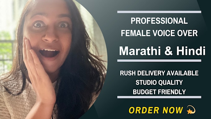Provide marathi and hindi hq voice over by Manjireemulay | Fiverr