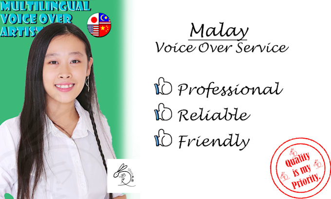 Record malay voice over service for your projects by Ubun97 | Fiverr