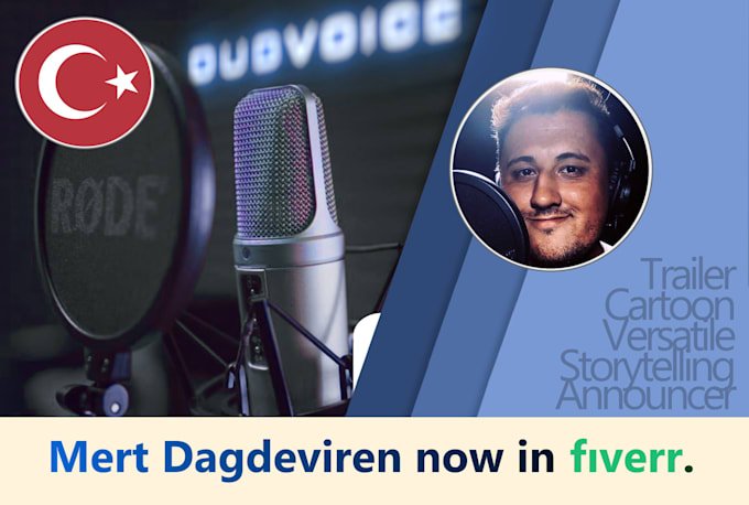 Record a turkish male voice over voiceover narration by Merfalamouss ...