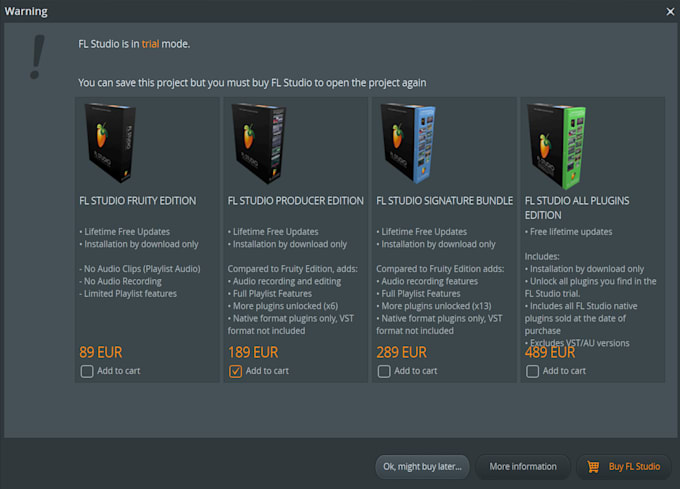 Resave your old fl studio files saved with the trial version by ...