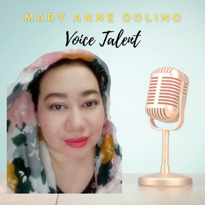 Do professional voice acting or narration in english tagalog using ...