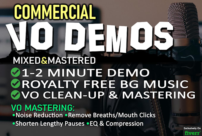 Produce your vo demo reel by Mitchsvo | Fiverr