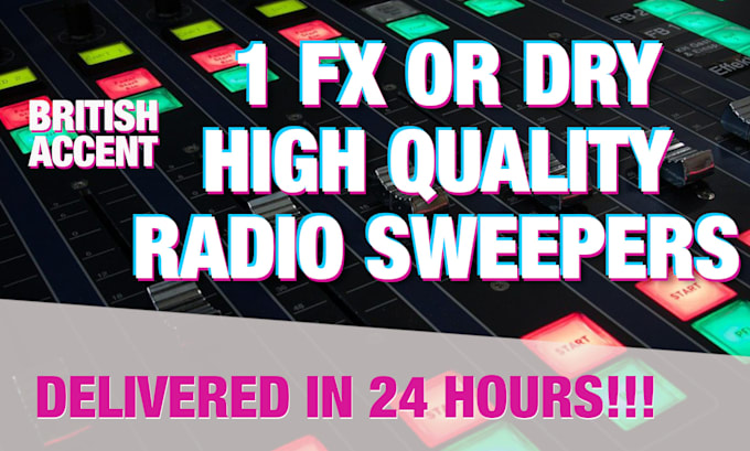 Record a radio sweeper, dj drop or jingle delivered fast by ...