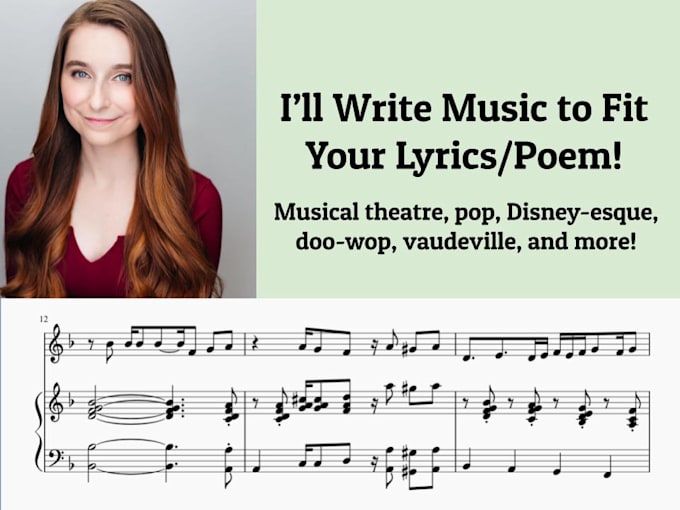 Write a musical theatre style song for your amazing lyrics by ...