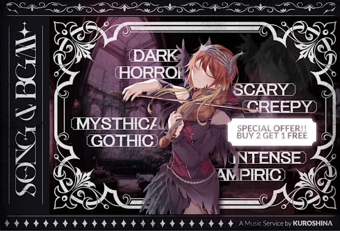 Produce dark horror creepy mystical scary bgm song music by Kuroshina ...