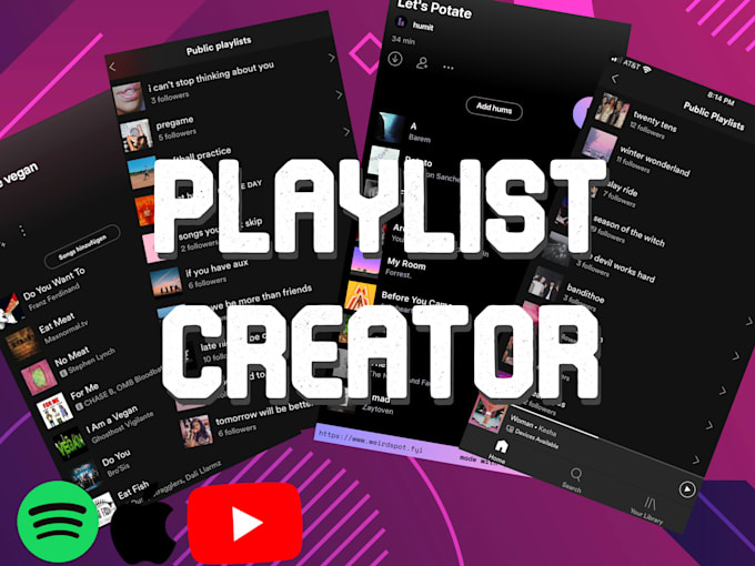 Create a unique music playlist for you by Ersdavicci | Fiverr
