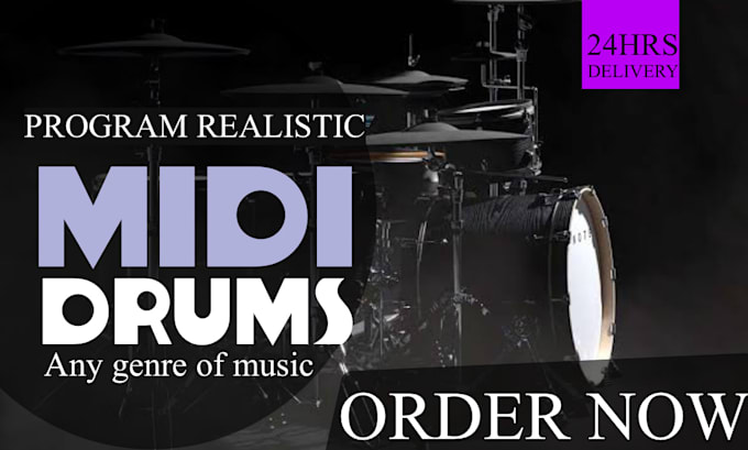 Program a realistic midi drums for your song by Defjacobs | Fiverr