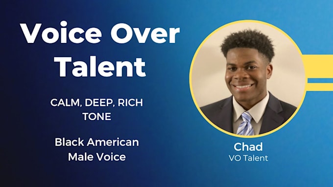 Record a calm, deep, raspy american male voice over by Bluemountain444 ...