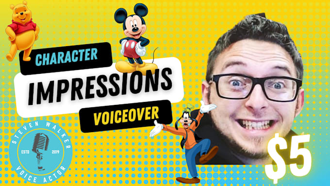 Record disney character impressions by Swvoice | Fiverr