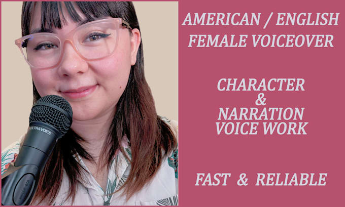 Voice act and voiceover feminine voices for you by Jerkuelyn | Fiverr