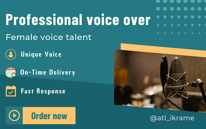 Record a professional american female voice over in 24h by Atl_ikrame ...