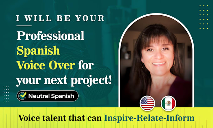 Record a professional female voice over in neutral spanish by ...