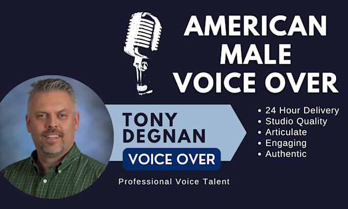 Deliver a professional english male voice over by Tonydegnanvo | Fiverr