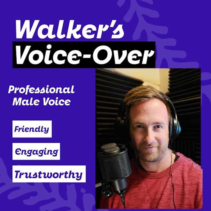 Provide a fast professional american male voice over by Walkerwieland ...