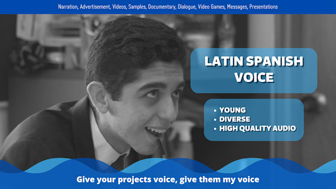 Record native latin spanish voice overs with a young voice by Santiago ...