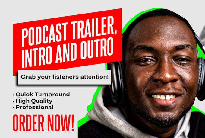 Create your podcast trailer, intro and outro by Emmanuelokonko | Fiverr