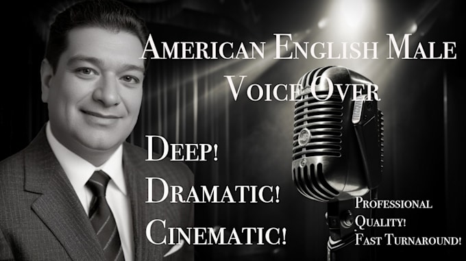 Record your deep american male voice over artist and voice actor by ...