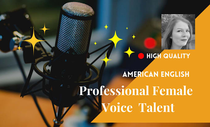 Record an american english female voice over or narration human voice ...