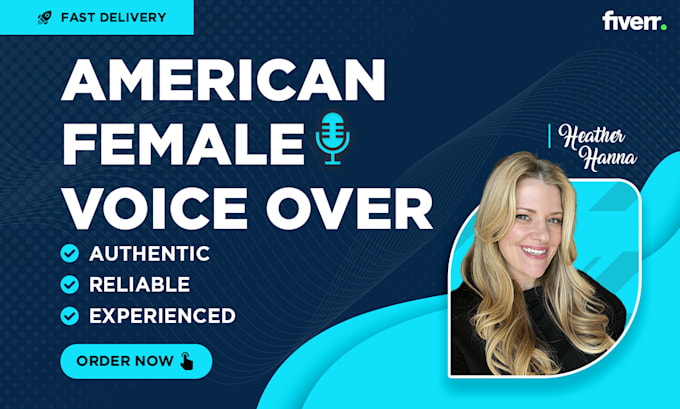 Record your american female voice over by Heather_hanna | Fiverr