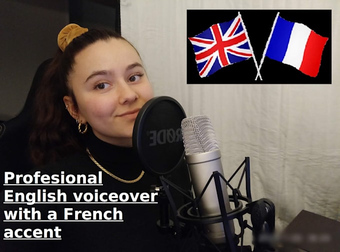 Record profesional female english voice over with a french accent by ...