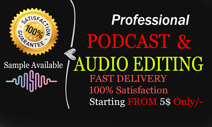 Do professional audio editing and podcast with best quality by Afzaalrao1 | Fiverr