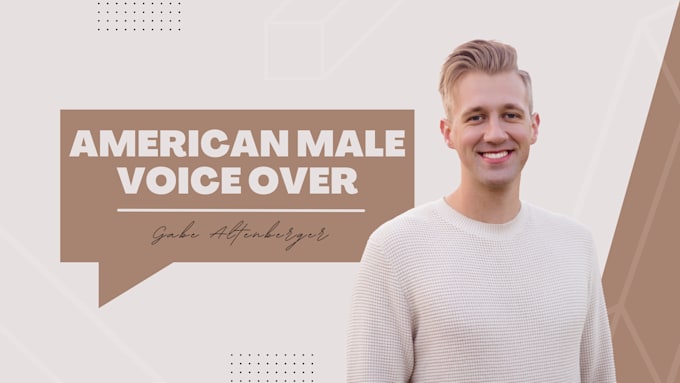 Be your american male commercial voiceover artist by Gabealtenberger ...