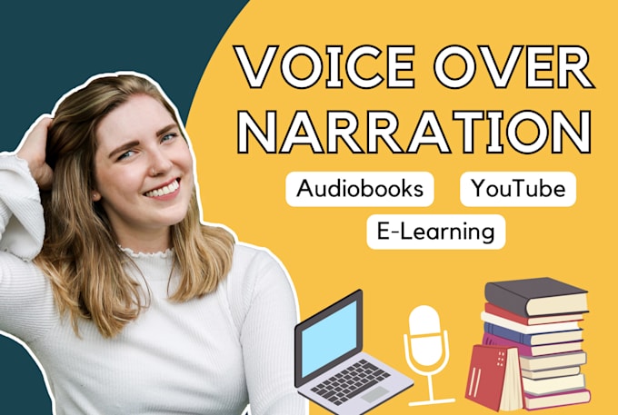 Record professional american female narration voice over by ...