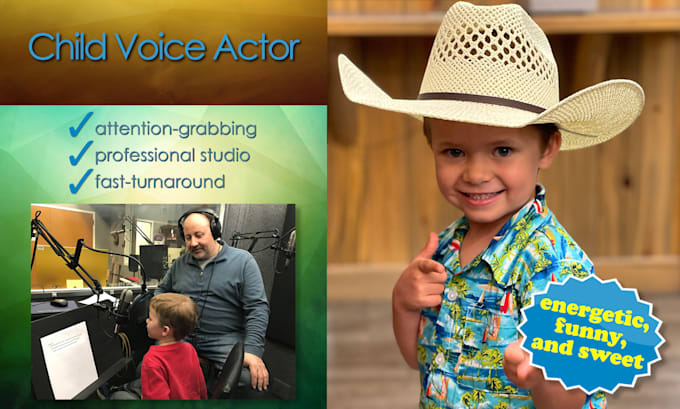 Record your cute boy kid voice over by Onetwodrew | Fiverr