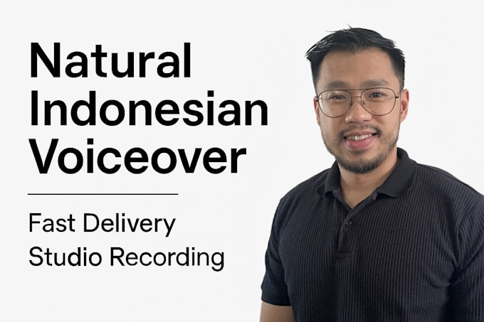 Record voice over in bahasa indonesia by Juliustio | Fiverr