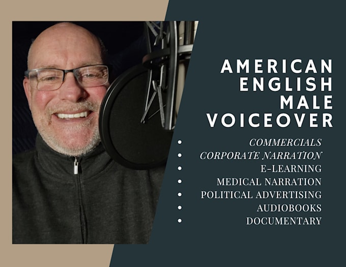 Create a conversational american english male voice over male by ...
