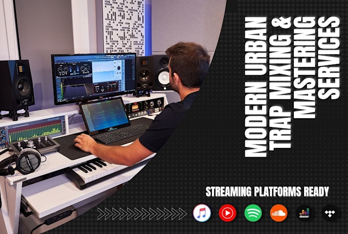 Mix and master your modern vocal trap, urban song by Doubledstudio | Fiverr