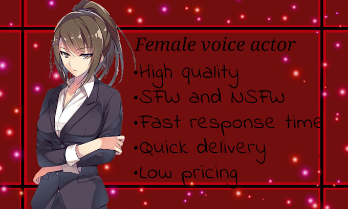 Be your female voice actor by Tsukiyomi23 | Fiverr