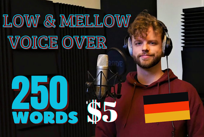 Produce a male german voice over in a low mellow voice by Kistoffvoice ...