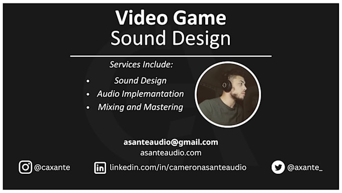 Design and implement audio for your video game by Camasanteaudio | Fiverr Design and implement audio for your video game by Camasanteaudio | Fiverr