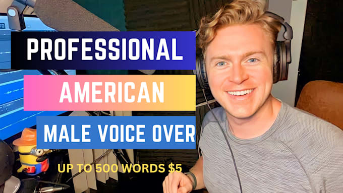 Record american male voice over english pro deep voice actor by ...