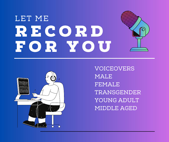 Record a custom voice over for your project by Graysongoal | Fiverr
