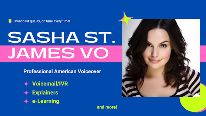 Record a professional and cool american vo for you by Stjames_sasha | Fiverr