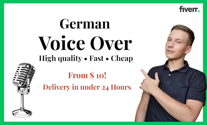 Be your german voice over artist with a young and fresh voice by ...