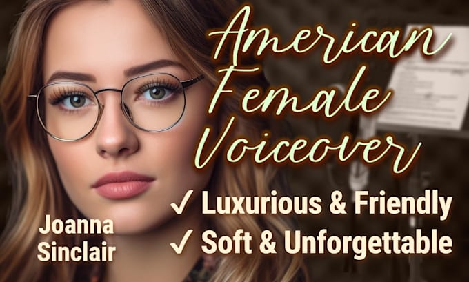 Record professional american female voice over work by Joanna_sinclair ...