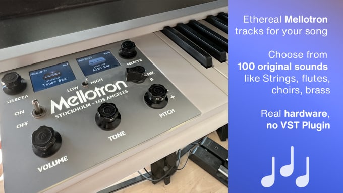 Record epic ethereal mellotron parts for your song by Tristanmusic | Fiverr