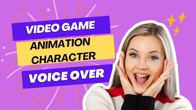 Record a professional female video game animation voice over by ...