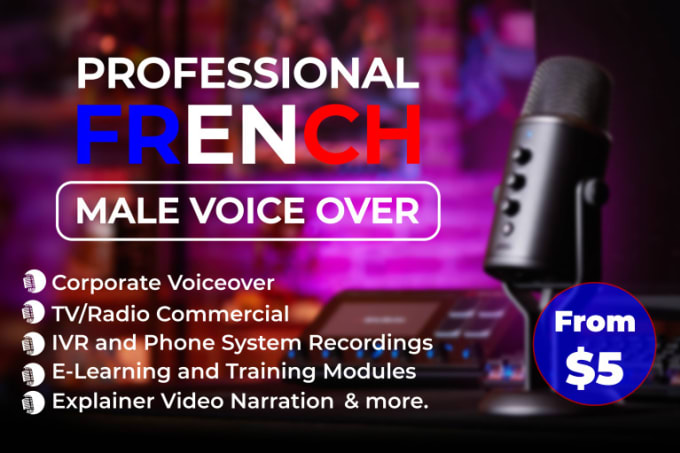 Be the professional male french voice over for your projects by ...