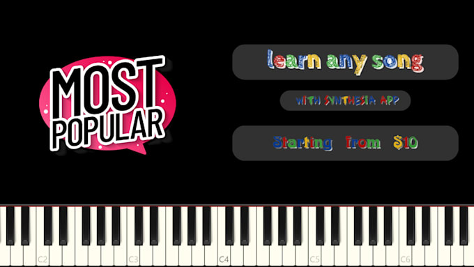 Make synthesia piano tutorial of your favourite songs by Productionmn | Fiverr