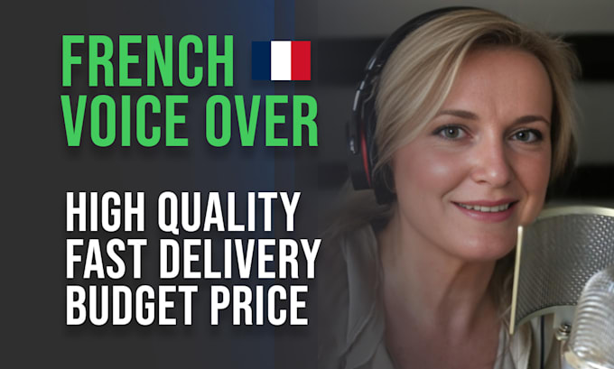 Record a professional french female voice over by Agencymo | Fiverr