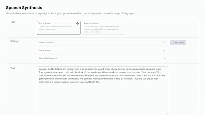 Turn your text into customized speech using elevenlabs ai by Cloudinfraguru | Fiverr