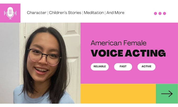 Be your female voice actor for animation by Jen_tran | Fiverr