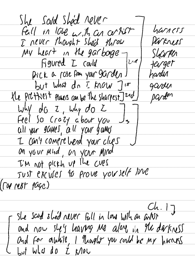 Write Lyrics Rap And Sing For Your Pop Hip Hop And Rnb Song By