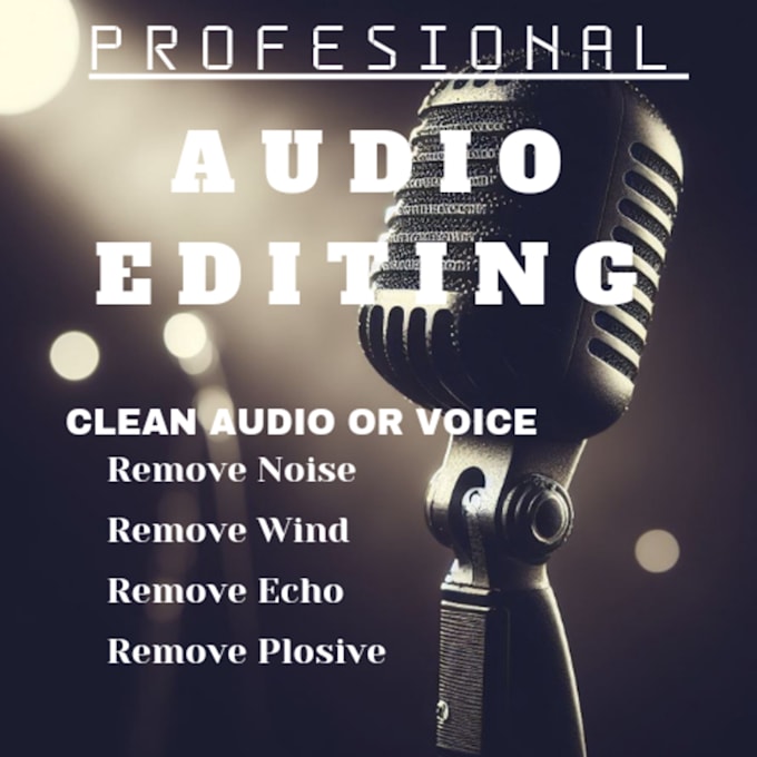 Help fix your audio edit crop remove background noise echo etc by Diowidjaya | Fiverr
